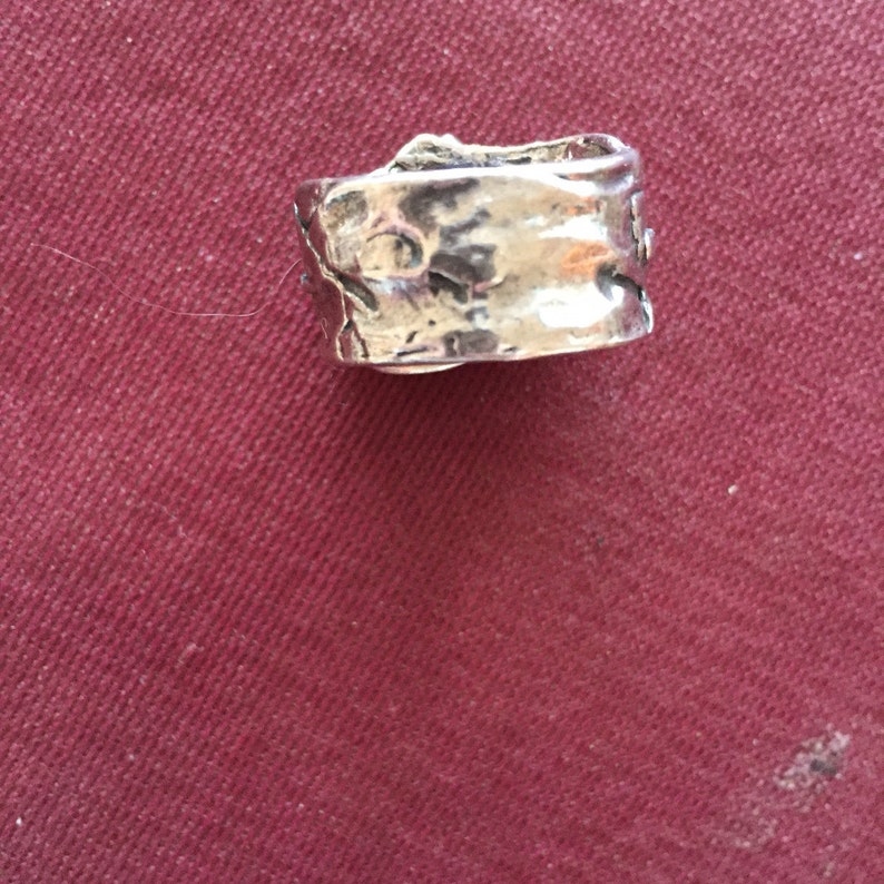 Vintage Sterling Silver Israel 925 Hammered Finish Ring Size 9 - Etsy