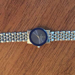 Jacques Edho Paris SWISS Ladies Watch Blue Dial No Numbers Stainless ...