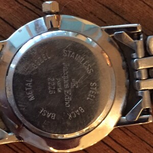 Jacques Edho Paris SWISS Ladies Watch Blue Dial No Numbers Stainless ...