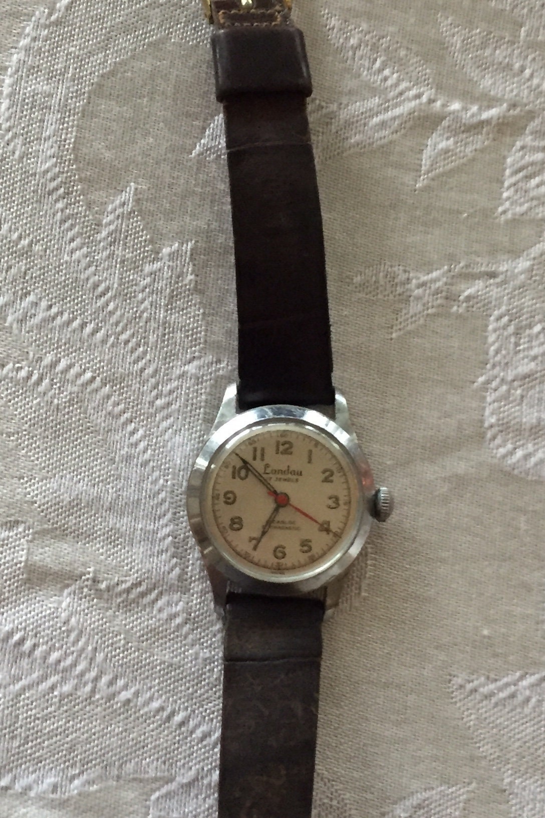 Landau SWISS Vintage 32mm Unisex Watch 17 Jewels Mechanical Incabloc ...