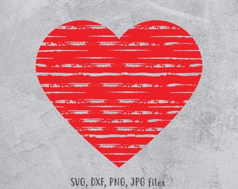 Distressed heart svg | Etsy