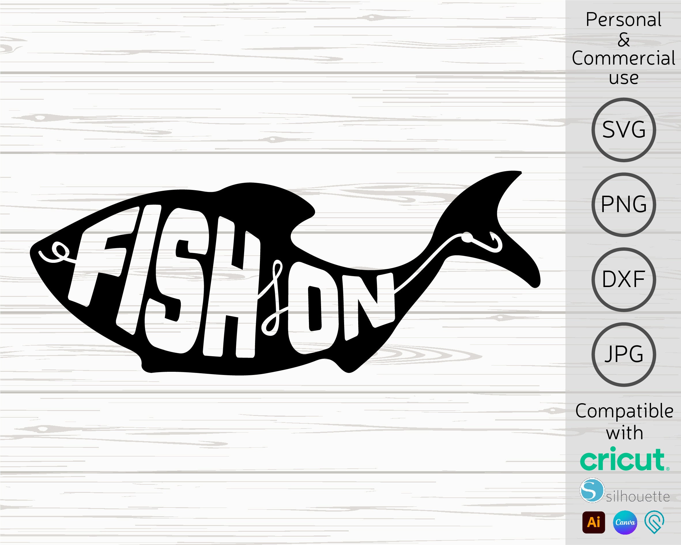 Fish on Svg Fishing Svg Fish Decal Svg Fishing Boat Svg - Etsy Australia