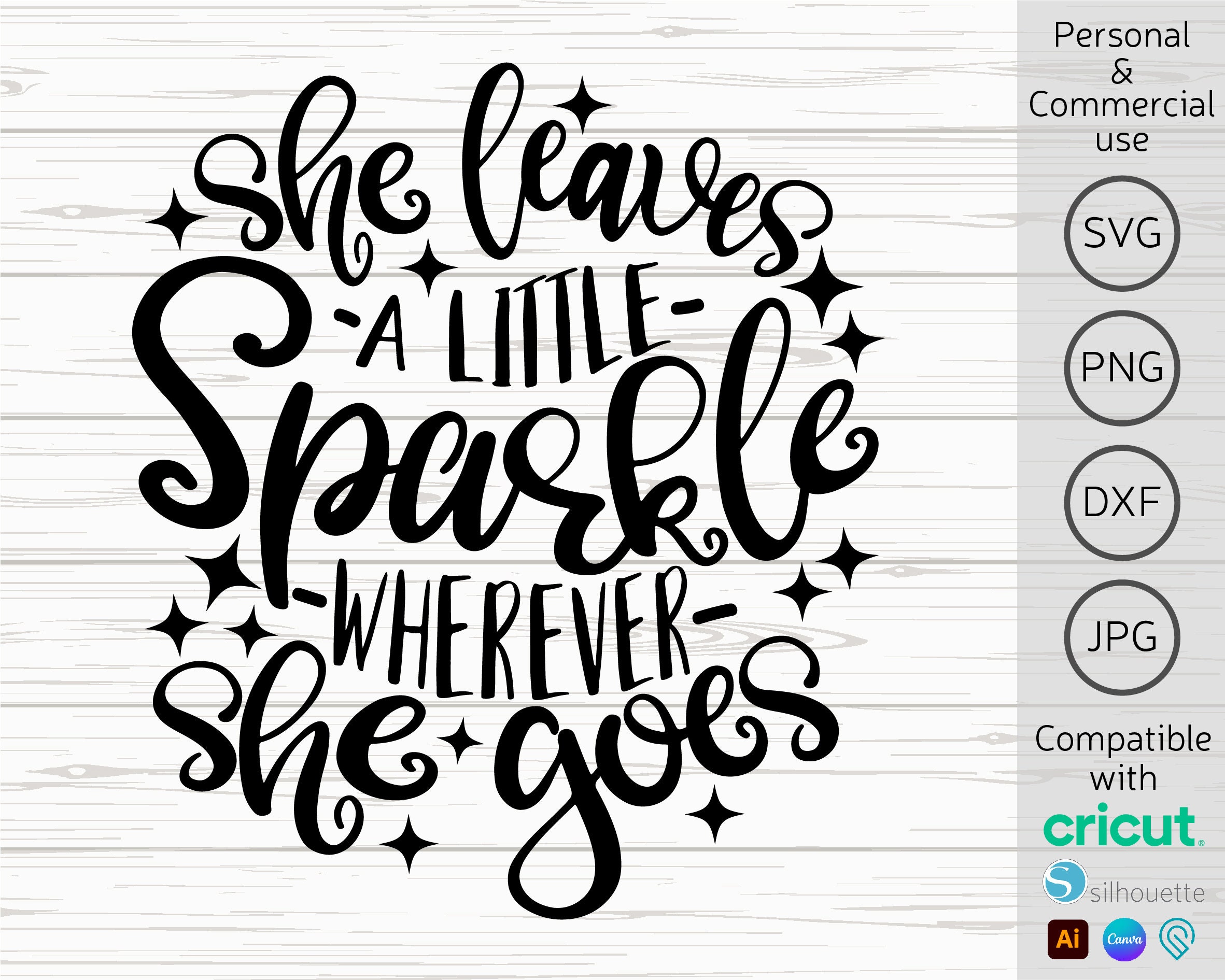 She Leaves A Little Sparkle Wherever She Goes Free Printable