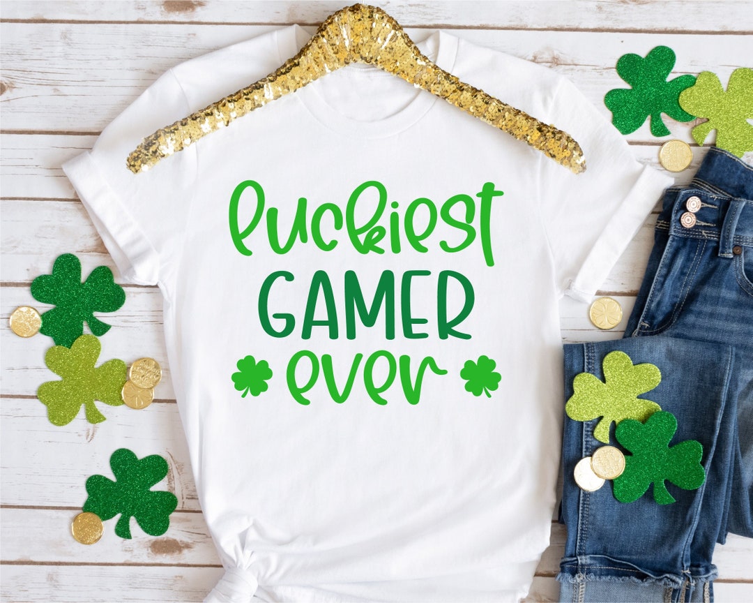 Luckiest Gamer Ever Svg, Gamer Svg, Gamer St Patricks Day Svg, Lucky ...