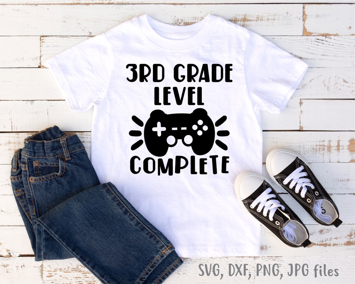 3rd Grade Level Complete SVG Video Game Last Day of School - Etsy
