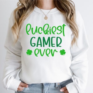 Luckiest Gamer Ever Svg, Gamer Svg, Gamer St Patricks Day Svg, Lucky ...