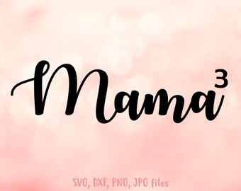 Mom of 3 Svg | Etsy