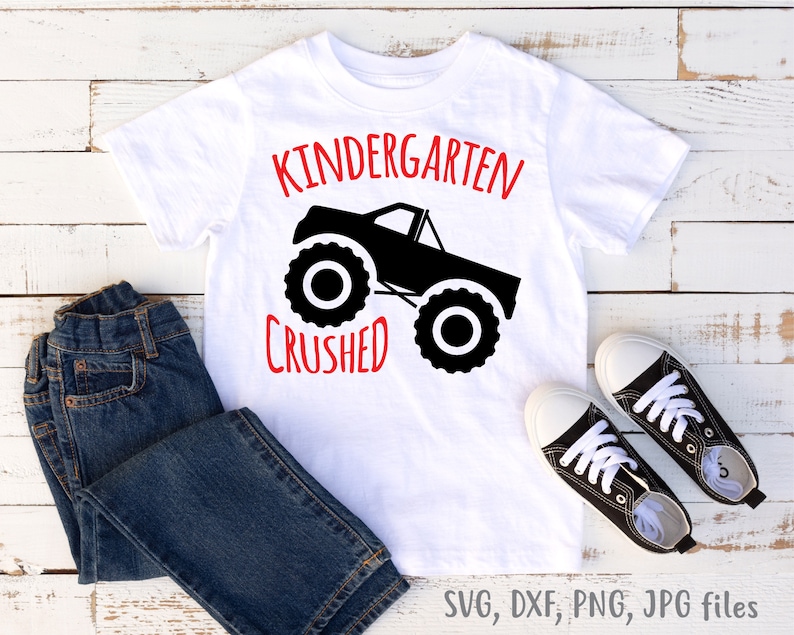 Kindergarten Crushed SVG, Boy Last Day of Kindergarten Svg, Monster ...