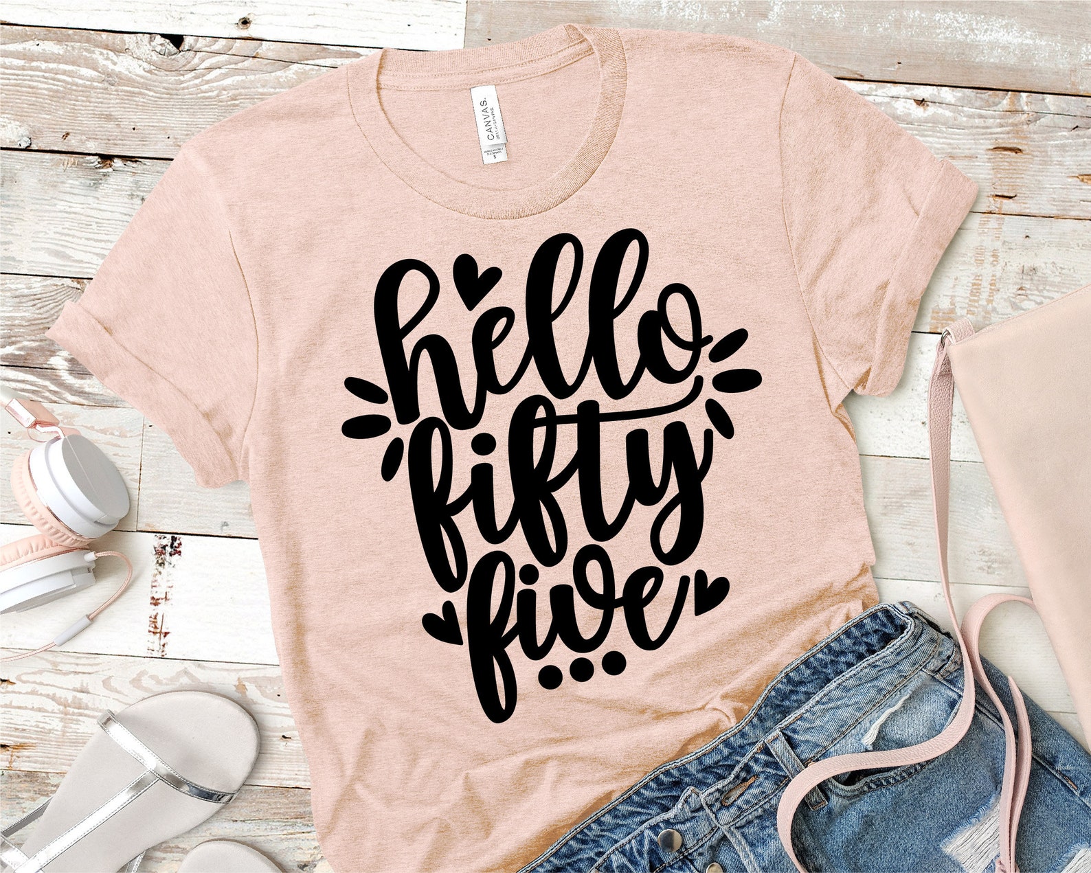 Hello Fifty Five Svg 55th Birthday Svg Hello 55 Svg 55 - Etsy