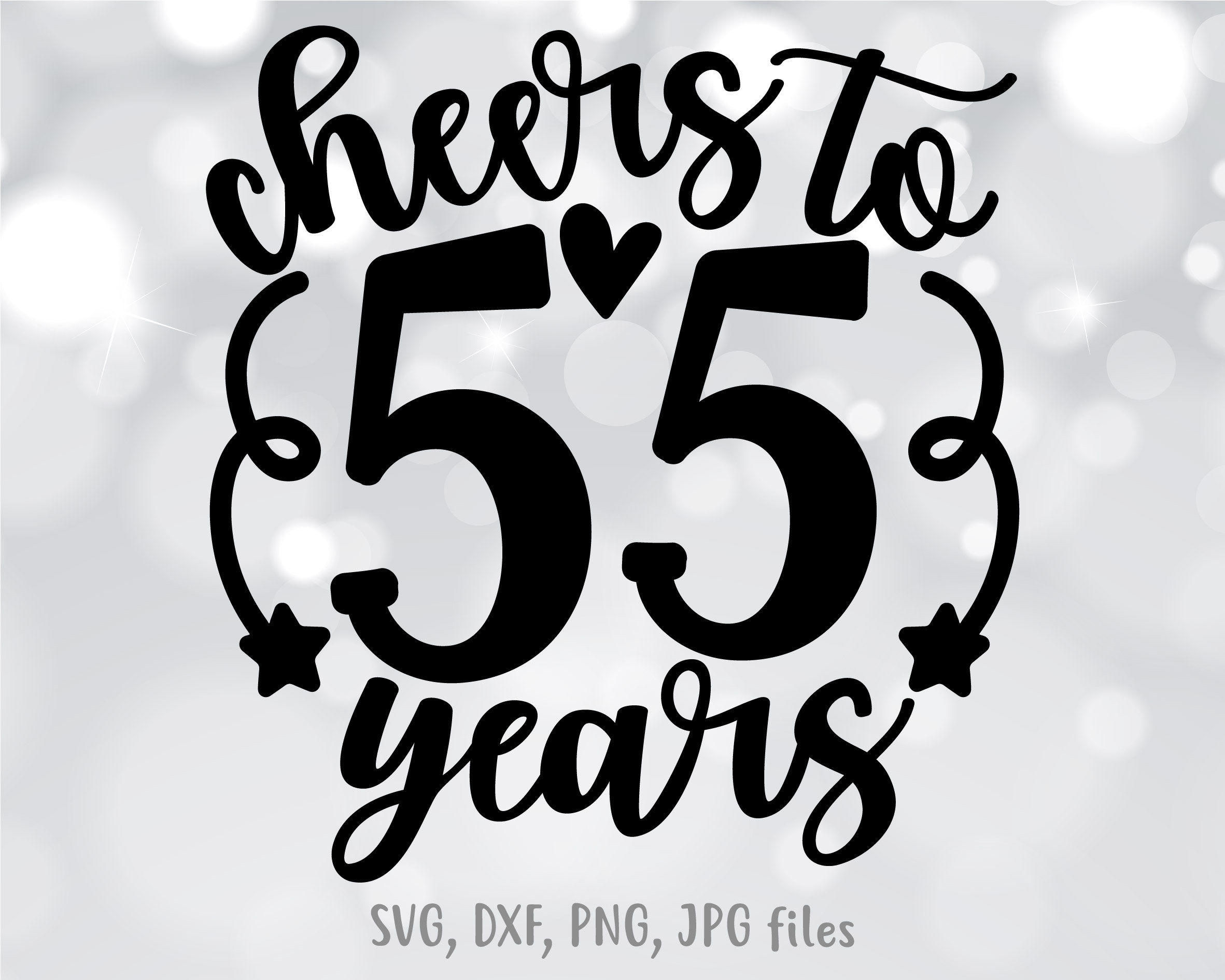 Cheers to 55 Years Svg 55th Birthday Svg Hello 55 Svg 55 - Etsy Canada
