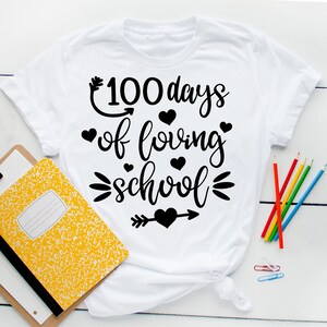 100 Days of Loving School Svg, Kids 100 Days of School Svg, 100th Day ...