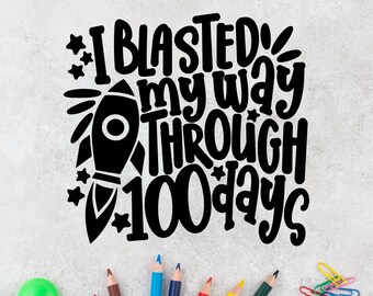 100 Days of School Space Theme - Etsy