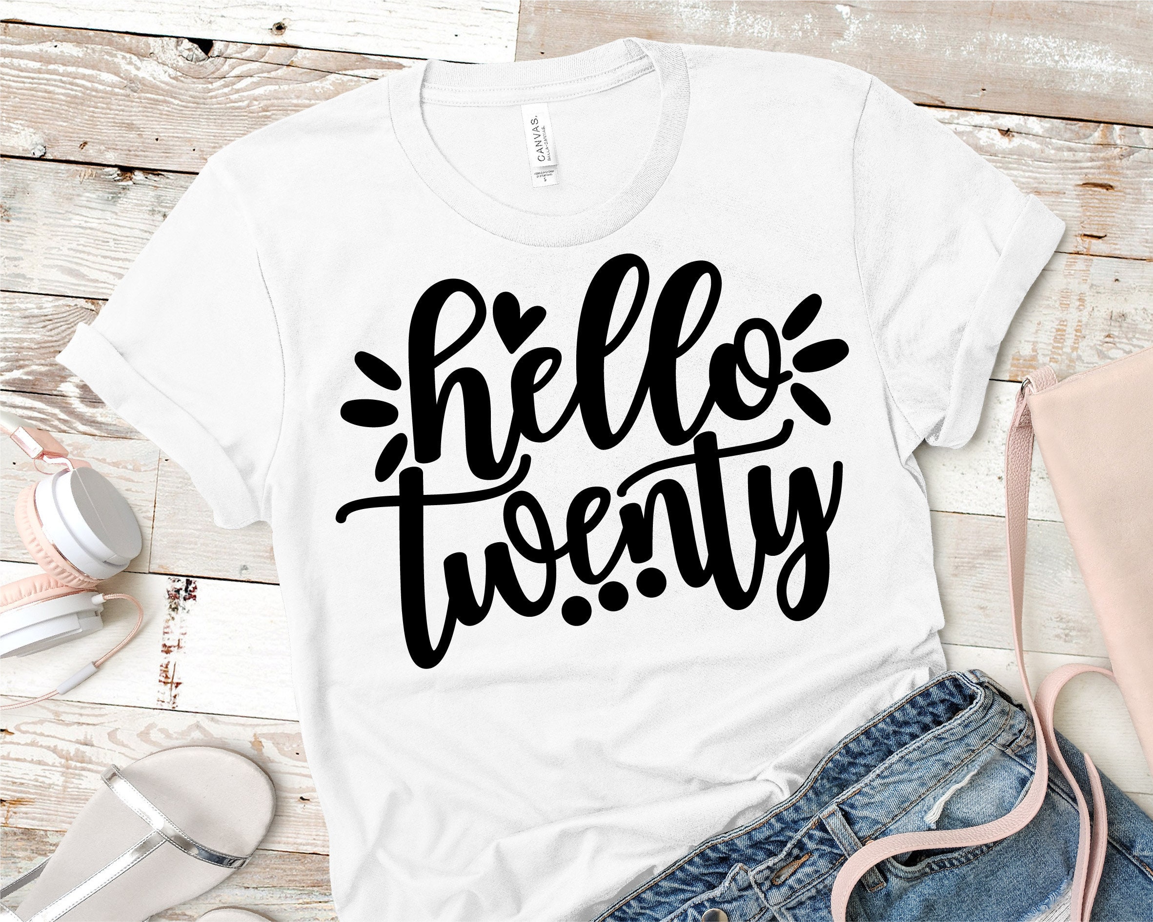 Hello Twenty Svg 20th Birthday Svg Hello 20 Svg 20 Years | Etsy