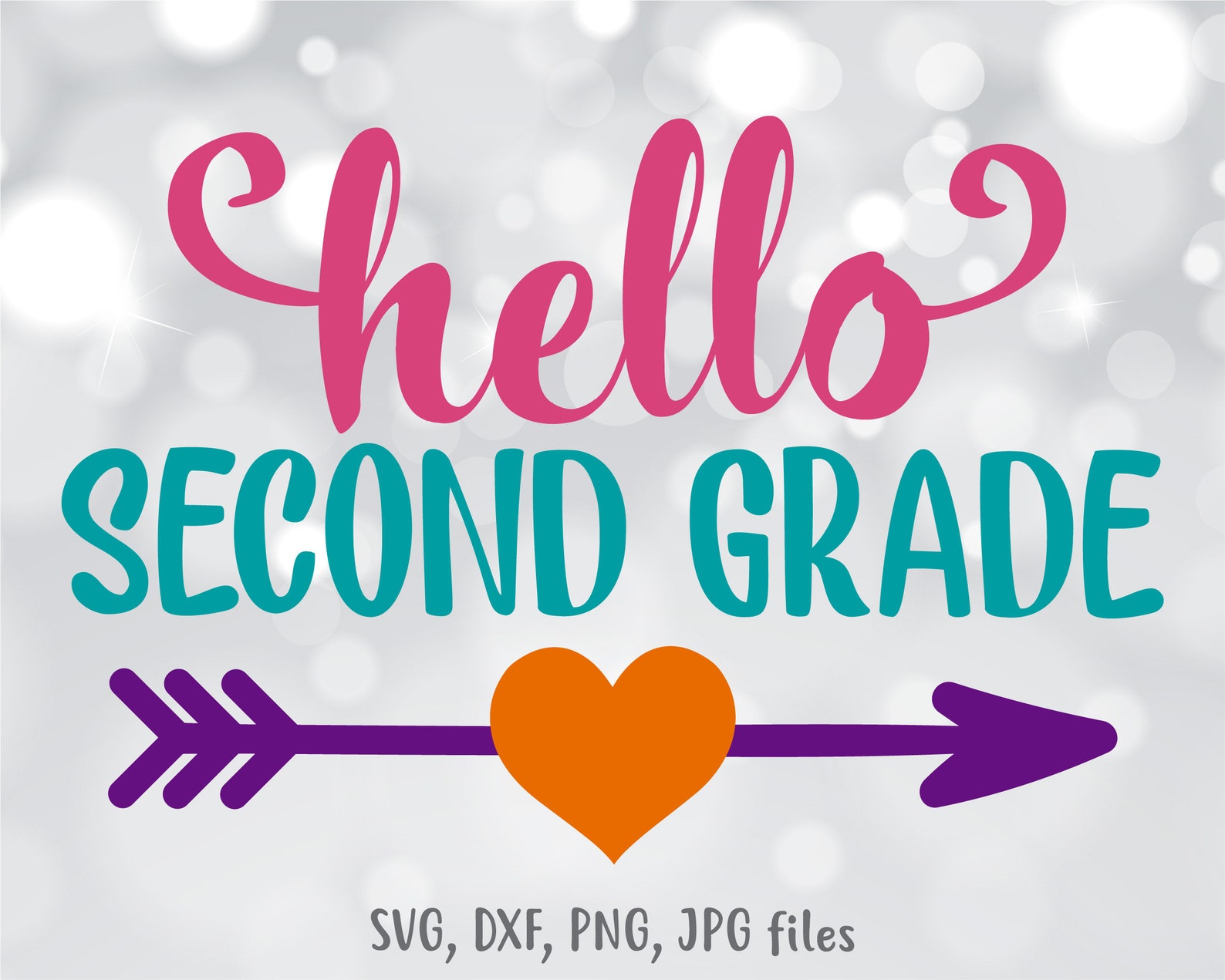 Hello Second Grade SVG Hello 2nd Grade Hello School svg | Etsy