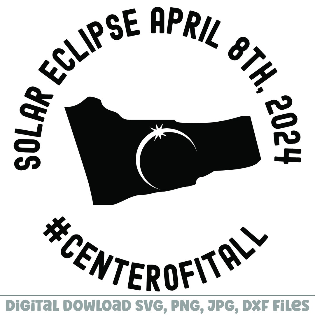 Total Solar Eclipse 2024 Vermont SVG PNG Shirt Design Cricut Silhouette ...