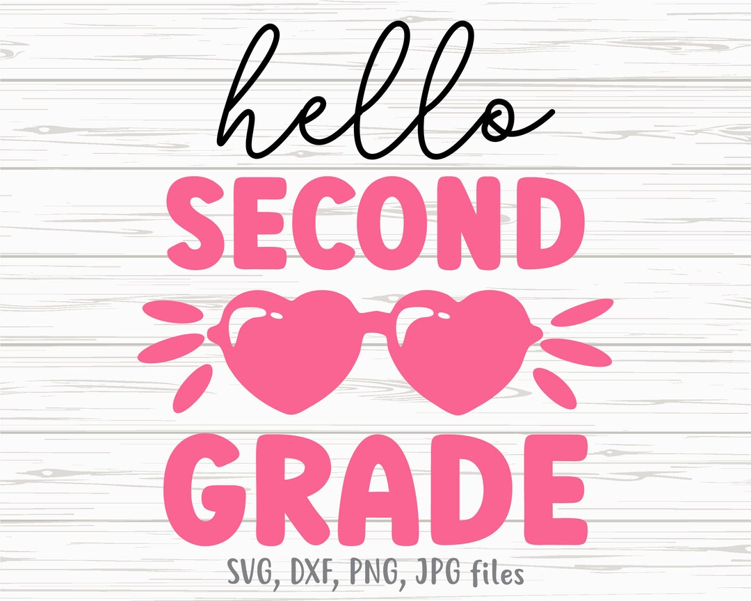 Hola Segundo Grado SVG, Niña 2do Grado svg, 2do Grado Niña Regreso a la ...