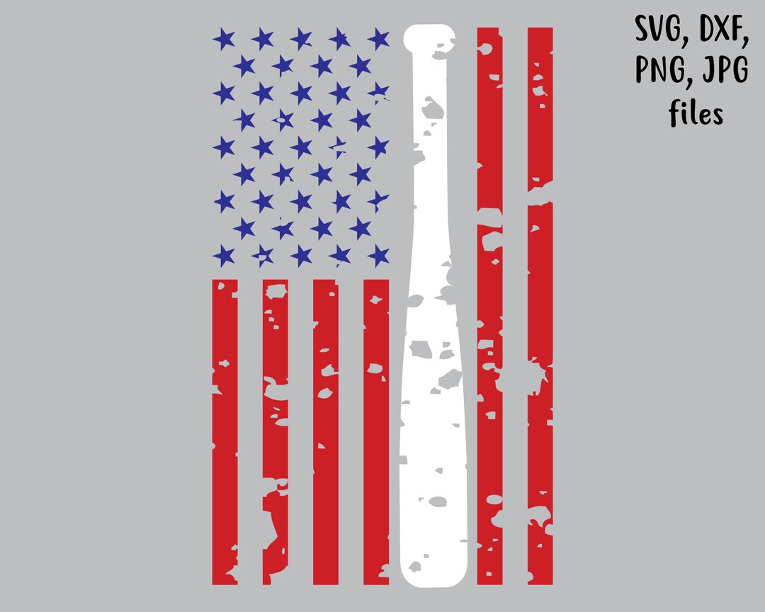 USA Baseball Flag Svg, USA Grunge Flag Svg, 4th of July Svg, American ...