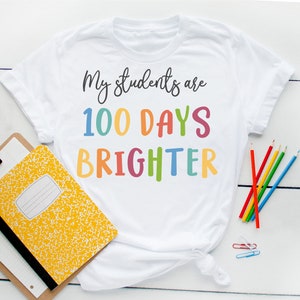 My Students Are 100 Days Brighter Svg, Teacher 100 Days of School Svg ...