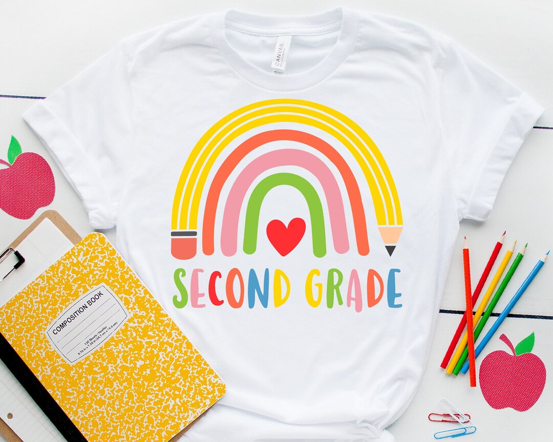 Second Grade SVG, 2nd Grade Rainbow First Day of School Svg, 2nd Grade ...