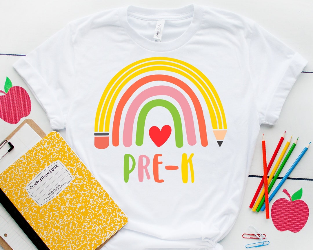 Pre-k Rainbow Svg, First Day of Pre-k Svg, Pre-k Back to School Svg ...