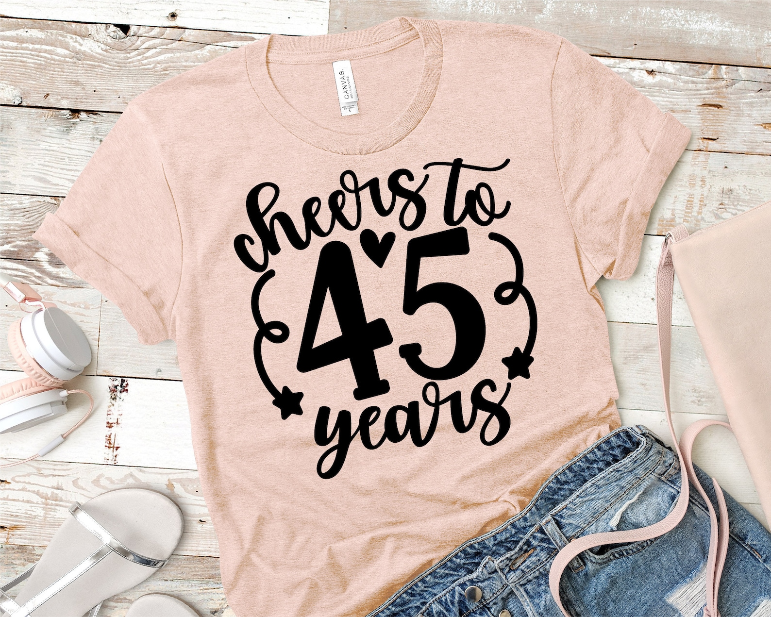 Cheers to 45 Years Svg 45th Birthday Svg Hello 45 Svg 45 - Etsy