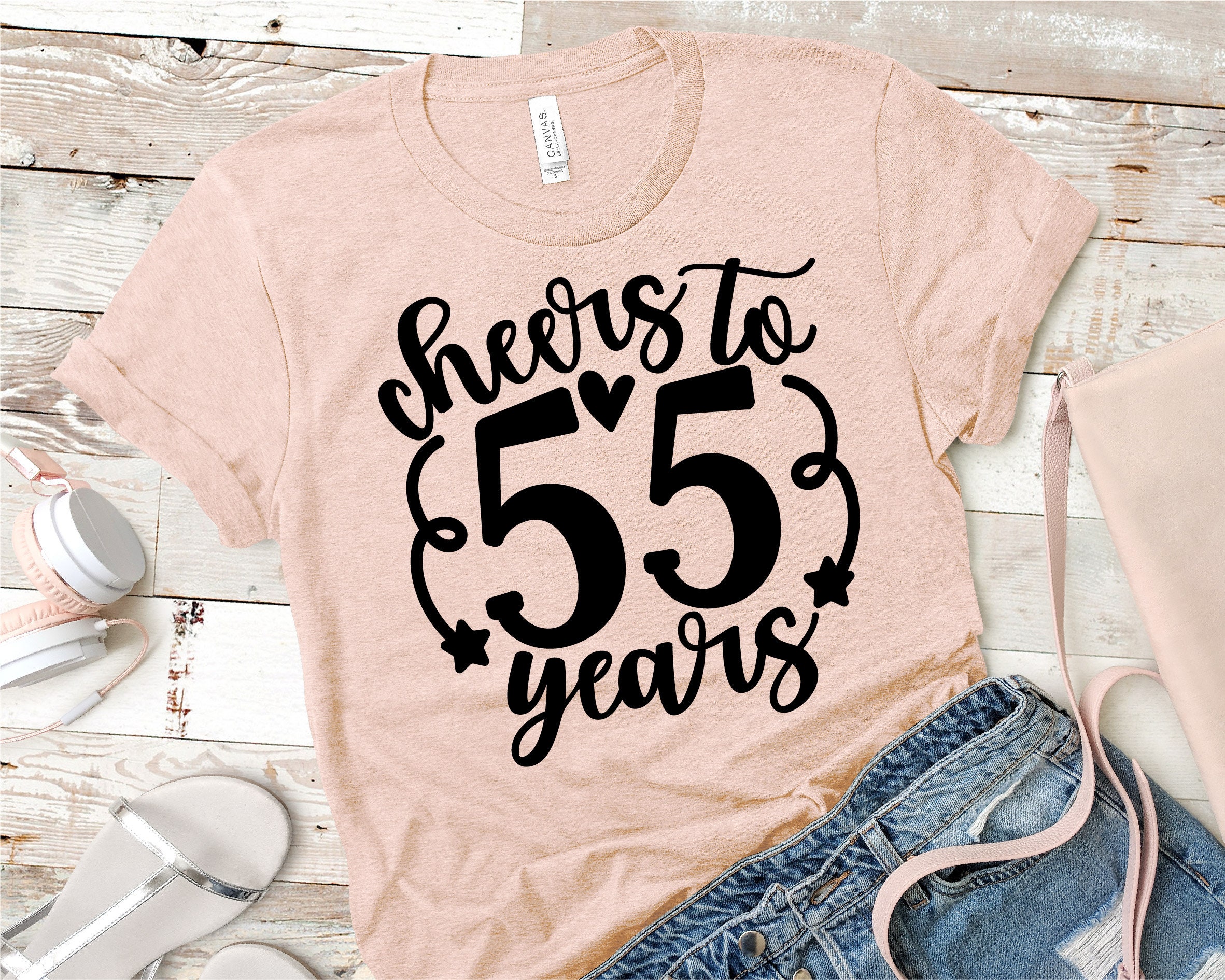 Cheers to 55 Years Svg 55th Birthday Svg Hello 55 Svg 55 - Etsy Canada