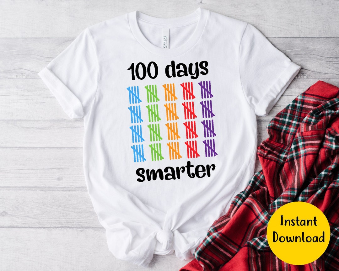 100 Days Smarter Svg, 100 Days of School Svg, Counting Days Svg, Tally ...