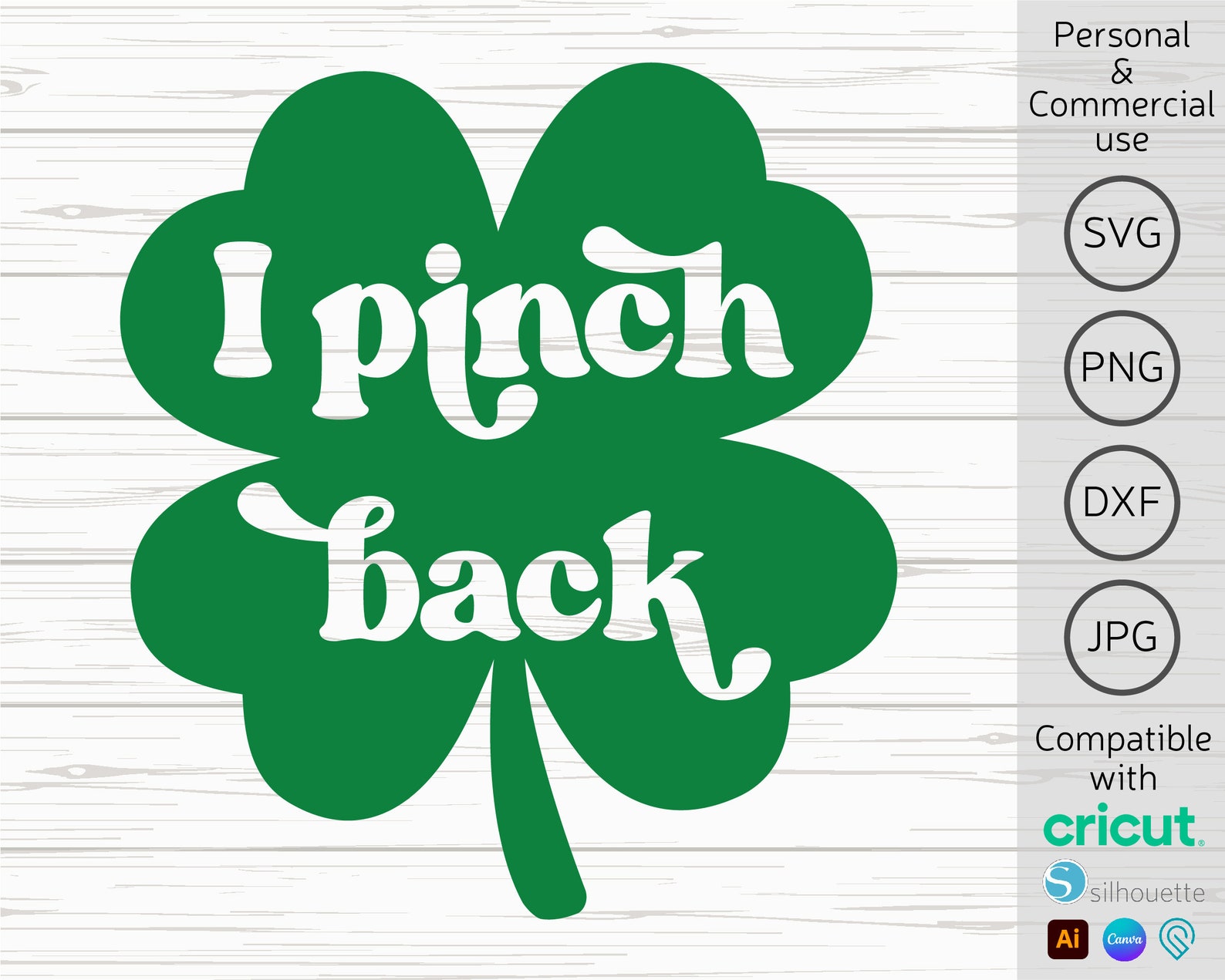 I Pinch Back Svg Funny St Patricks Day Svg Shamrock Svg - Etsy