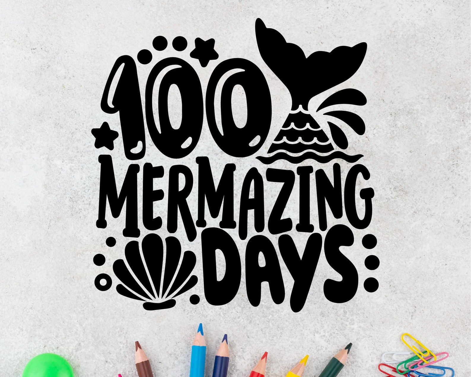 100 Mermazing Days Mermaid 100 Days of School Svg 100th Day | Etsy