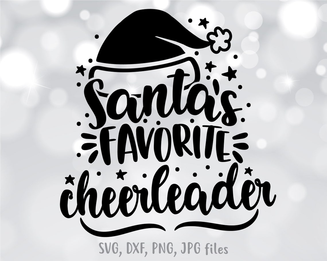 Santa's Favorite Cheerleader Svg Cheerleader Christmas - Etsy