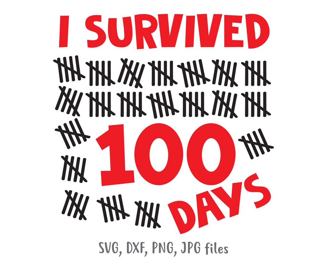 I Survived 100 Days Svg, Boy 100 Days of School SVG, 100th Day of ...