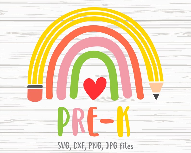 Pre-k Rainbow Svg First Day of Pre-k Svg Pre-k Back to - Etsy