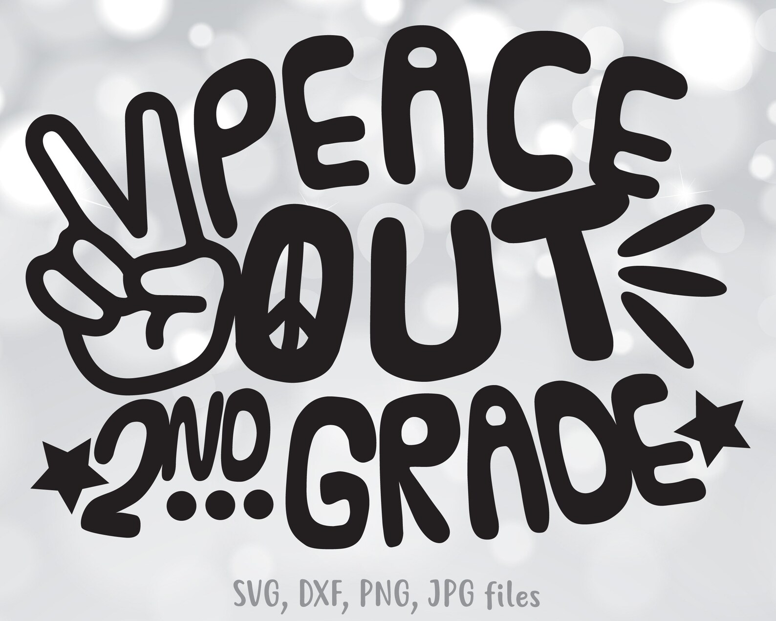 Peace Out 2nd Grade SVG Last Day of Second Grade Svg 2nd - Etsy