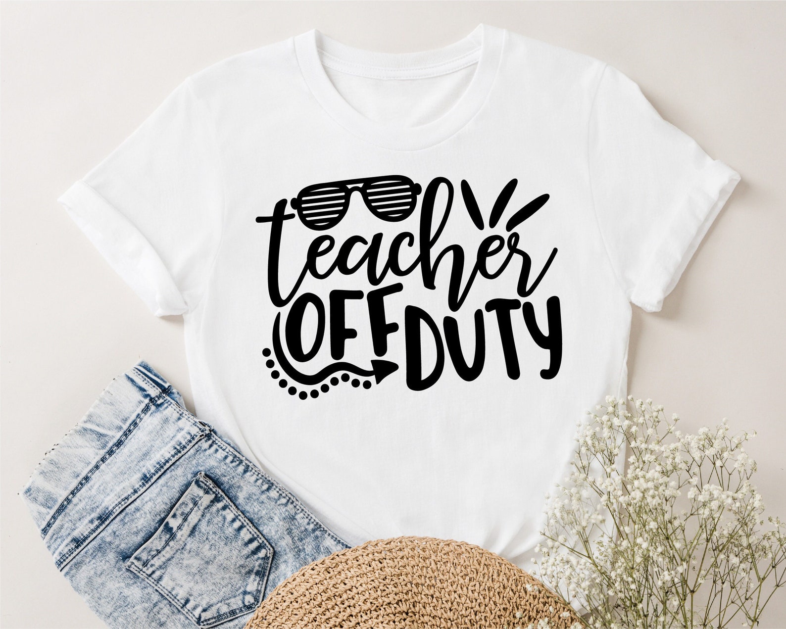 Teacher off Duty SVG, Teacher Summer SVG, Teacher Vacation Cut File ...