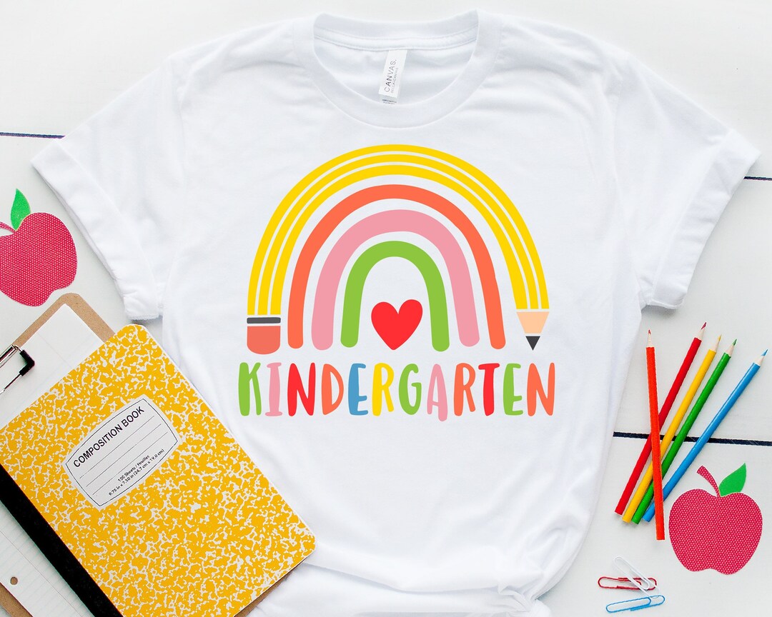 Kindergarten Rainbow Svg, First Day of Kindergarten Svg, Kindergarten ...
