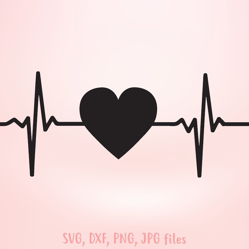 Heartbeat Svg - Etsy