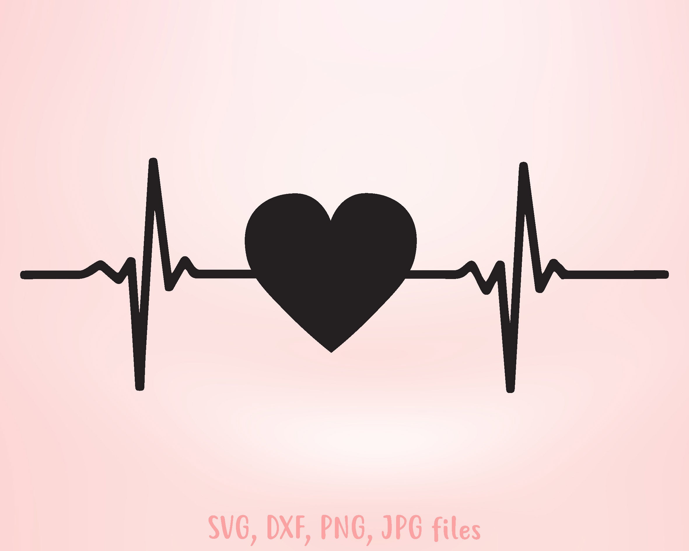 Heart Beat Svg Heartbeat Svg Valentines Svg Lifeline Svg | Etsy