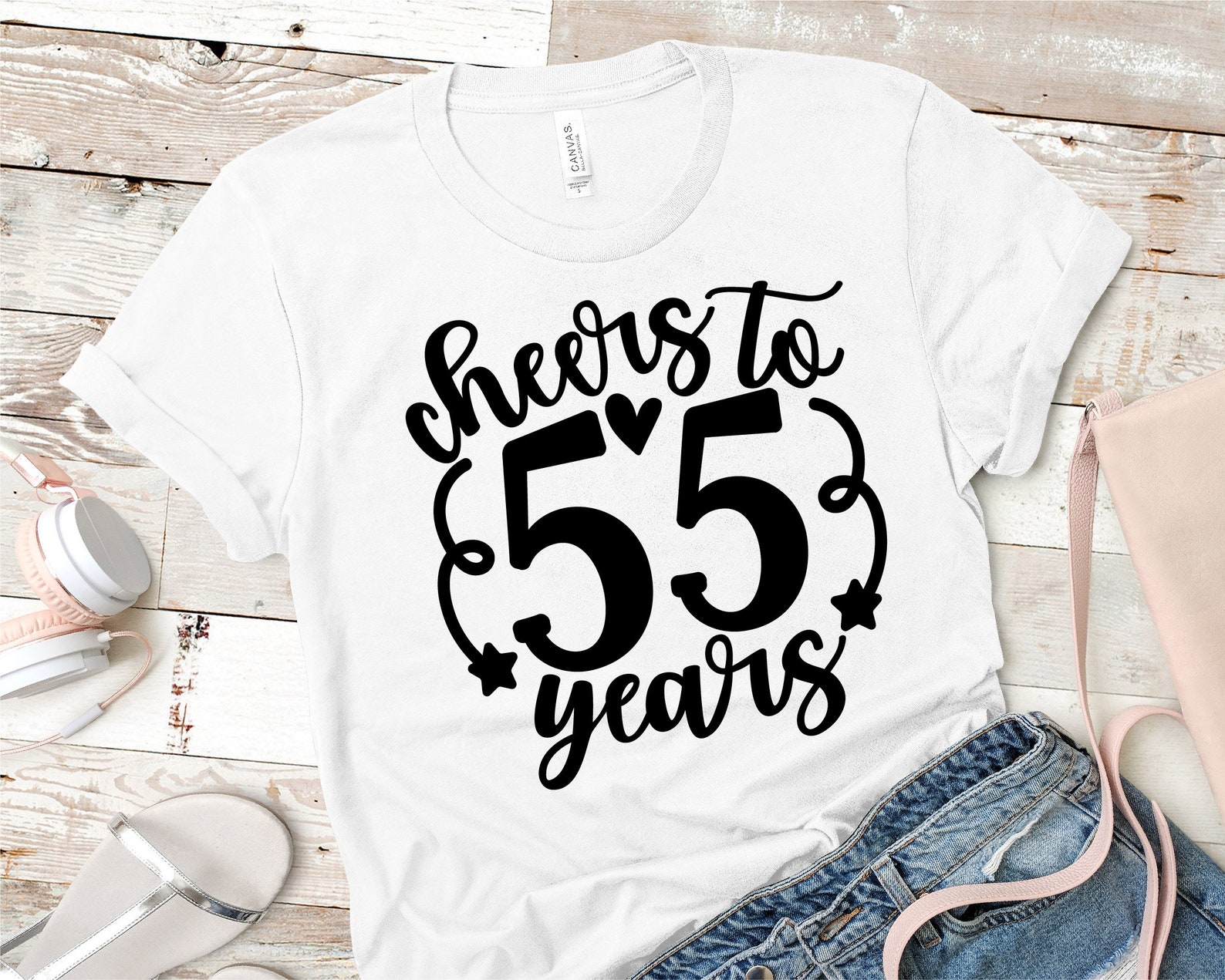 Cheers to 55 Years Svg 55th Birthday Svg Hello 55 Svg 55 | Etsy Canada
