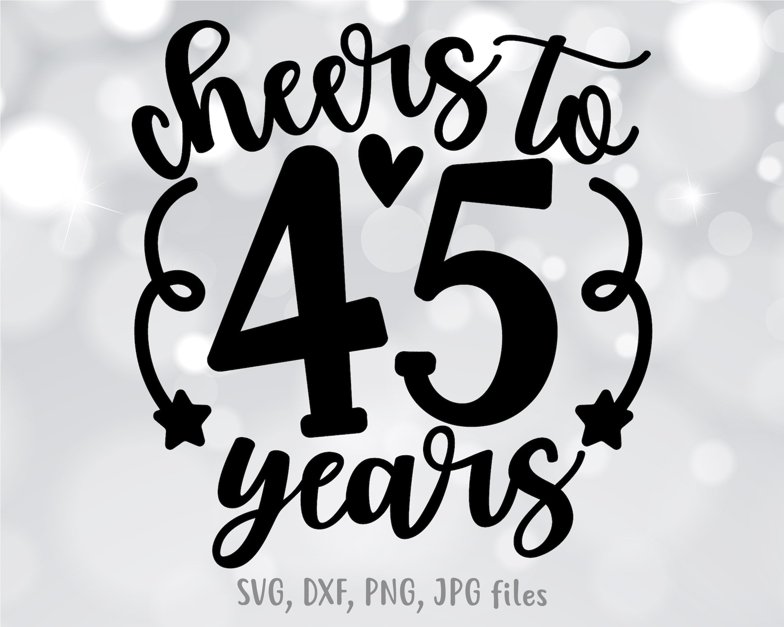 Cheers to 45 Years Svg 45th Birthday Svg Hello 45 Svg 45 - Etsy