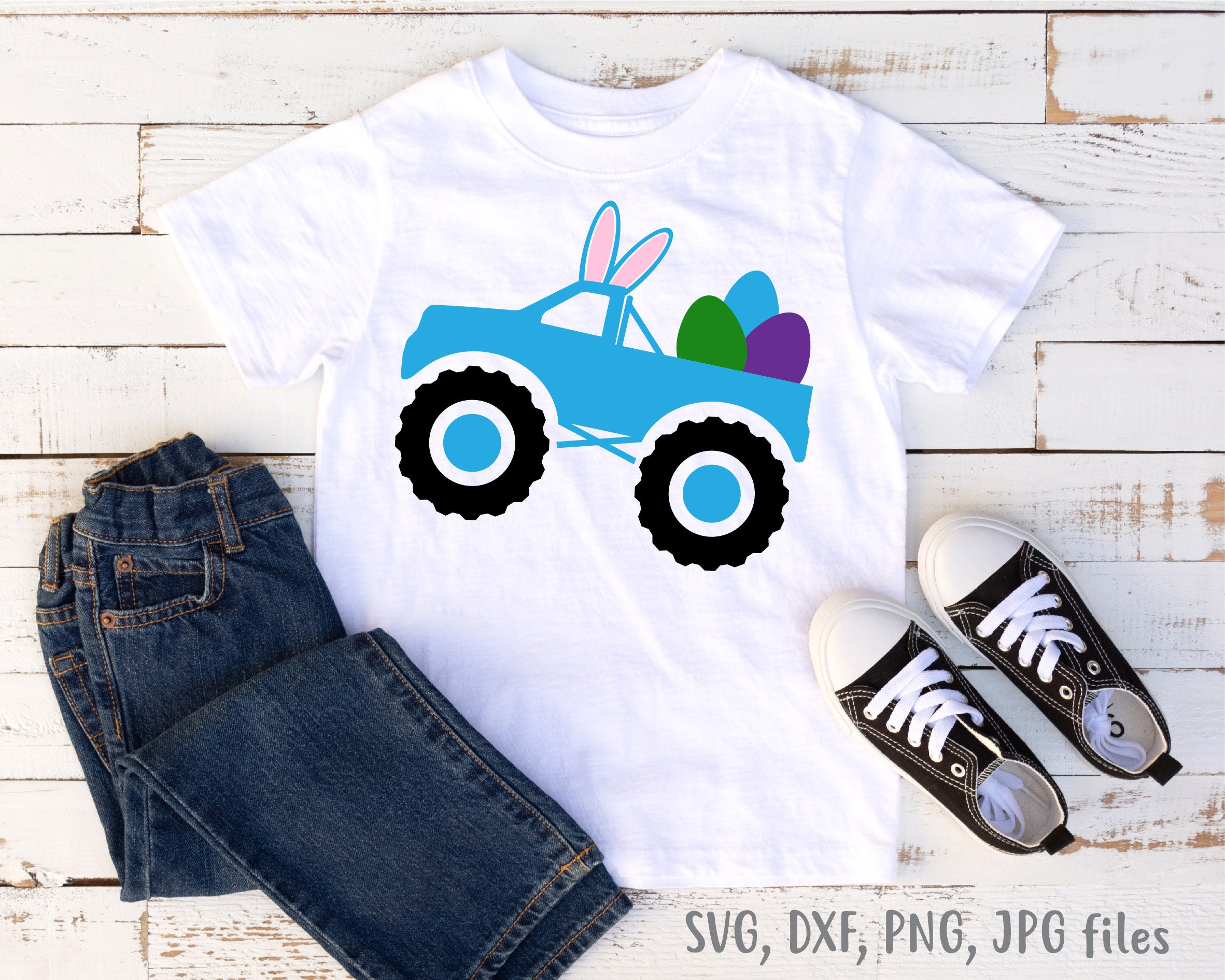 Bunny Truck Svg, Funny Boy Easter Svg, Easter Monster Truck Svg, Boy ...
