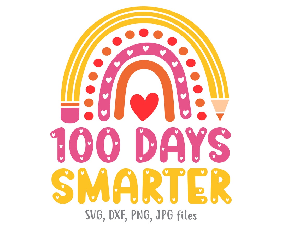 100 Days Smarter Svg Girl 100th Day Of School Svg 100 Days Of School