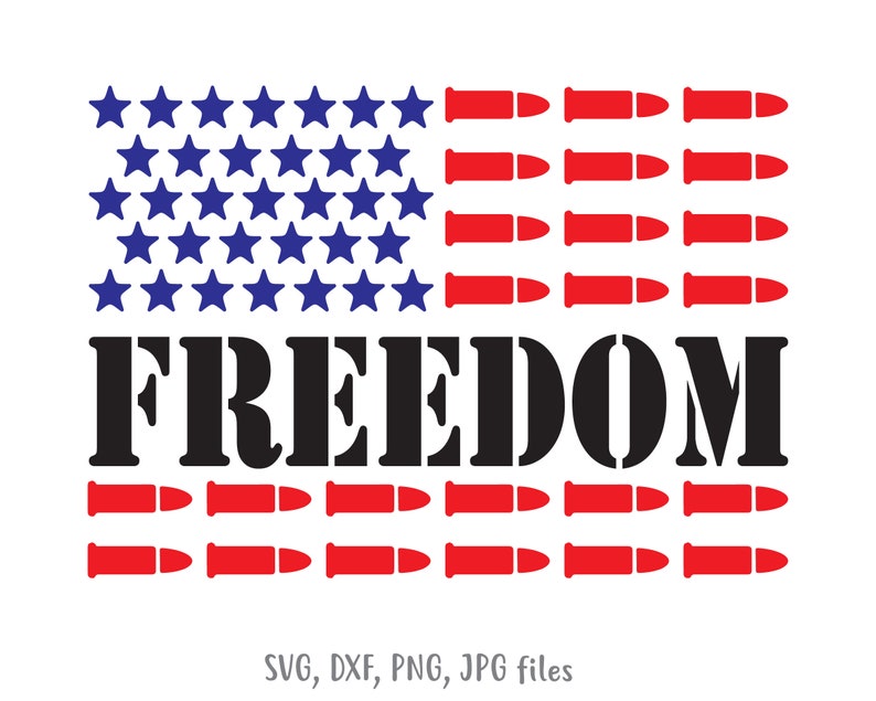 Freedom Svgamerican Flag Svg Bullet Flag Svg 4th of July | Etsy