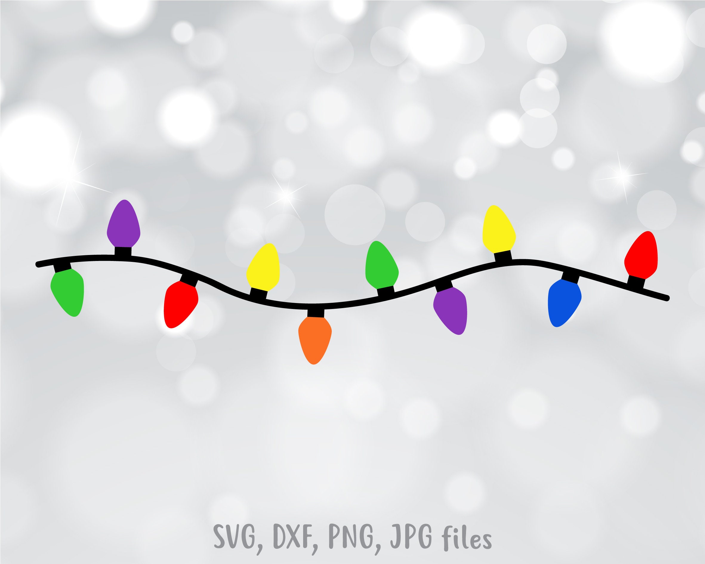 Cartoon String Of Christmas Lights