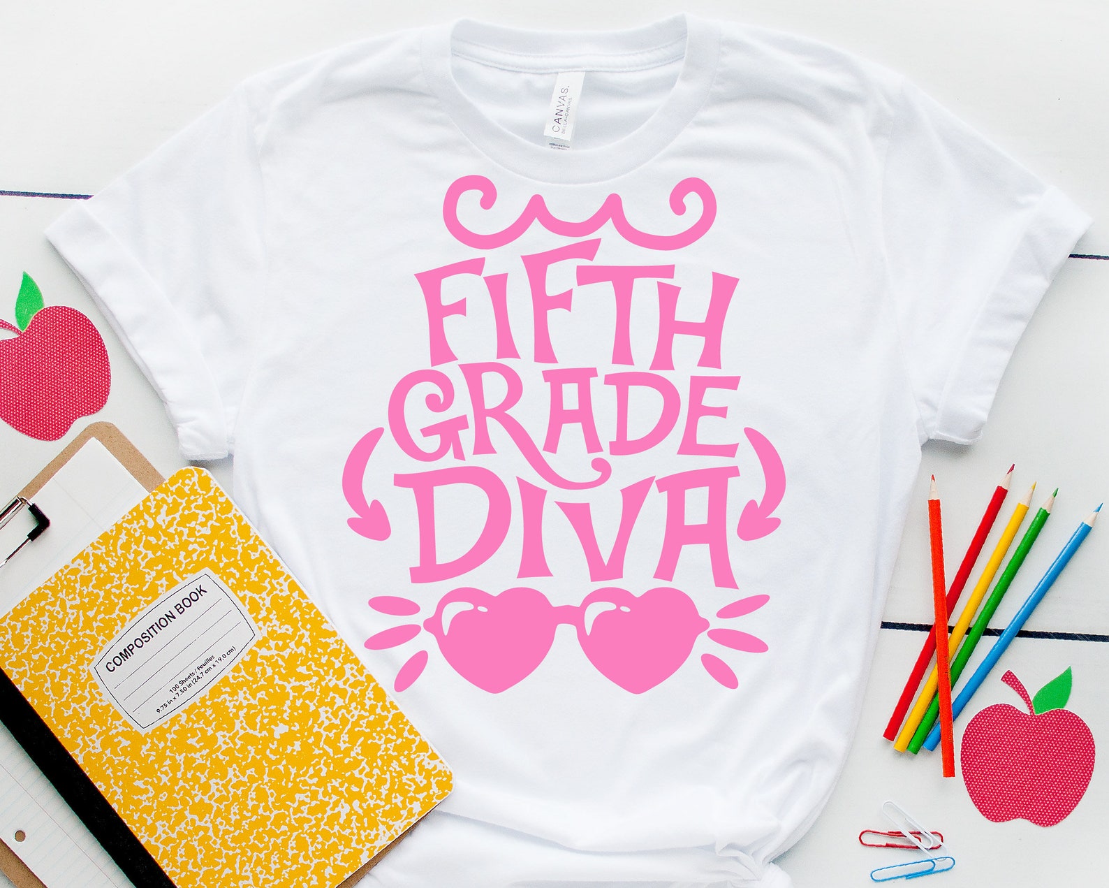 Fifth Grade Diva SVG, Back to School T-shirt Design (cricut ...