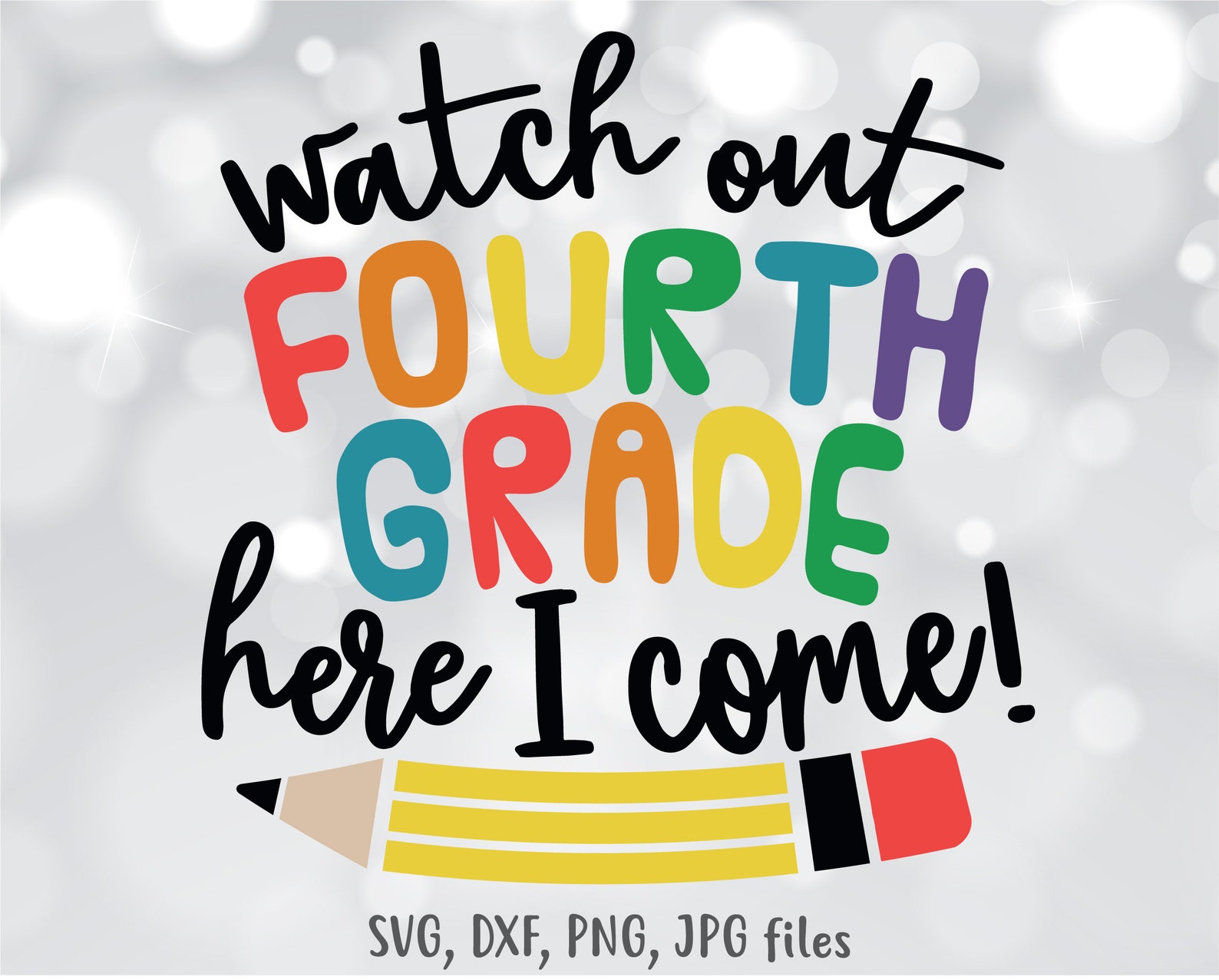 Watch Out Fourth Grade Here I Come SVG 4th Grade Svg Kids - Etsy