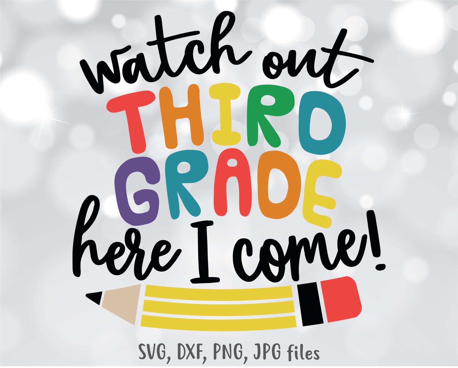 Watch Out Third Grade Here I Come SVG 3rd Grade Svg Kids | Etsy