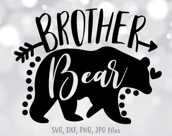 image file Brother bear bundle svg vector digital Brother bear outline ...