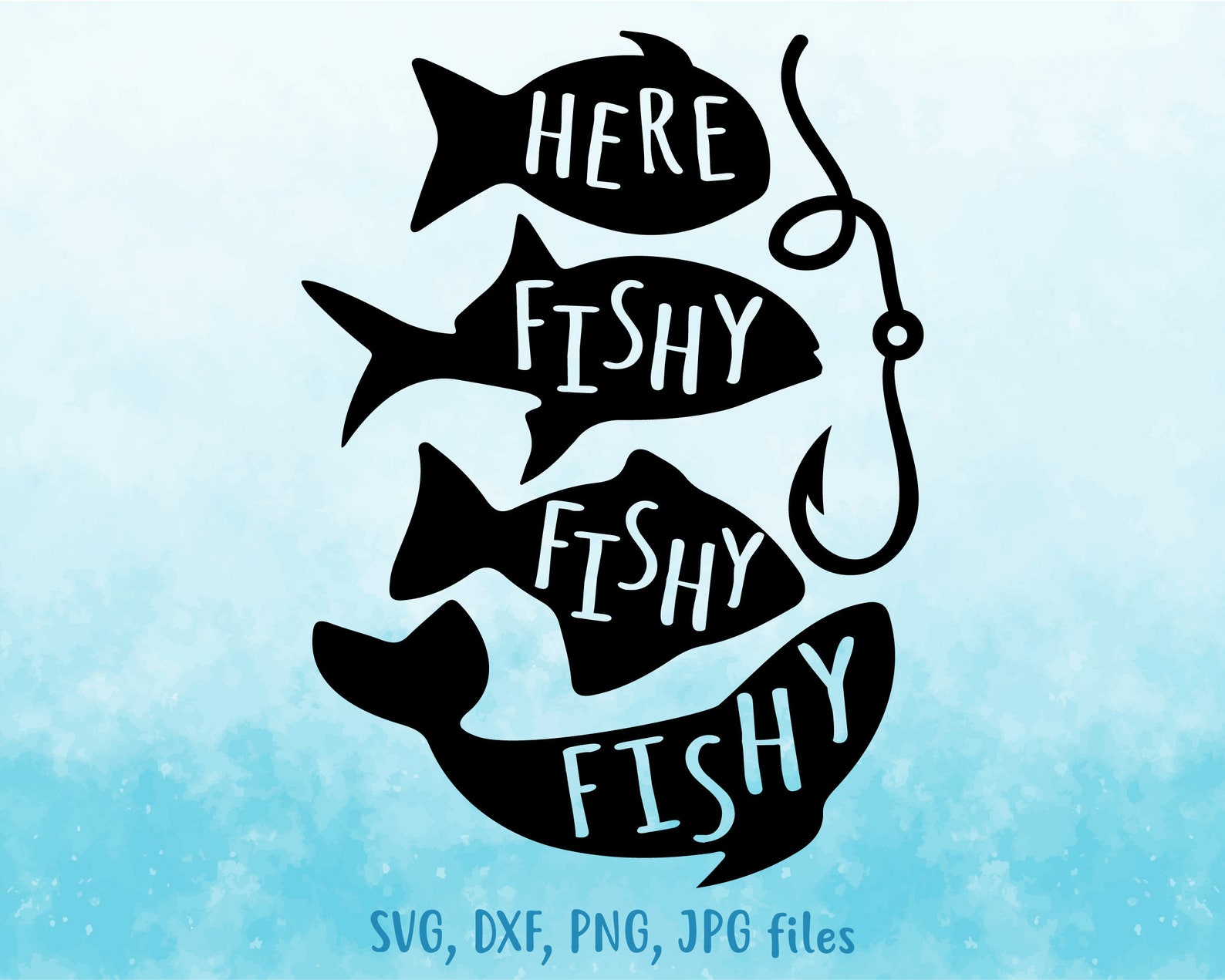 Here Fishy Fishy Fishy Svg, Fishing Svg, Summer Svg, Funny Fishing Svg ...