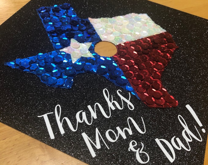 Custom Graduation Cap, Texas Tech, University of Texas, A&M, Aggie ...