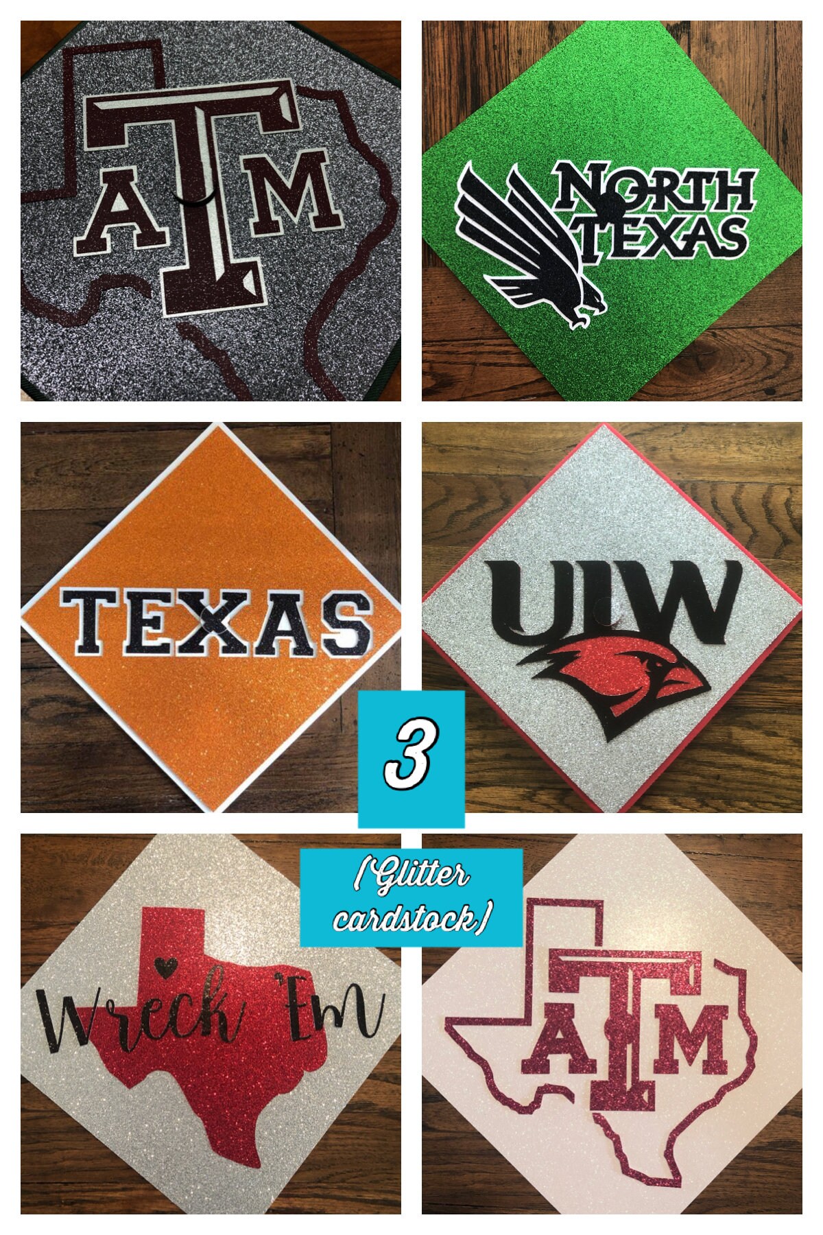 Custom Graduation Cap, Texas Tech, University of Texas, A&M, Aggie ...